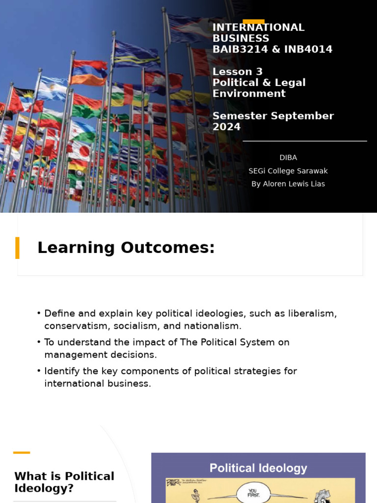 Lesson 3 Political and Legal Environments | PDF | Conservatism ...