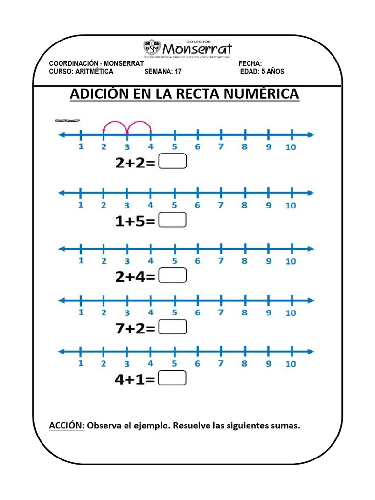 H. Aplic. Arit. 5 Años Sem. 17 | PDF