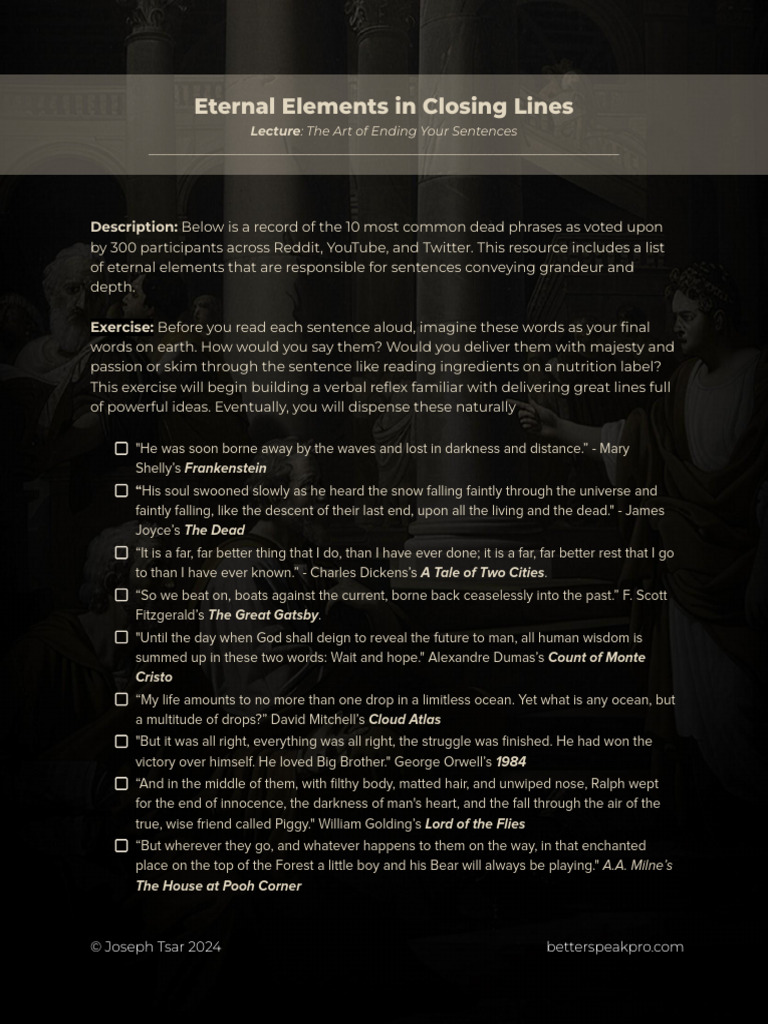 BS Most Powerful Closing Lines | PDF