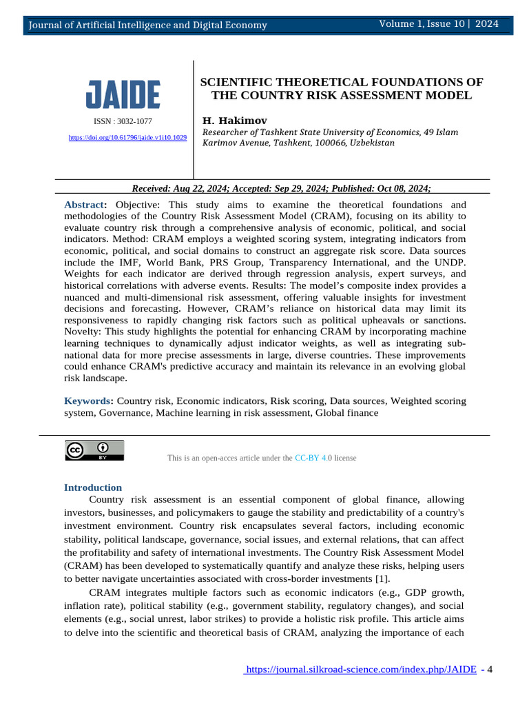 Jaide - 1029 - Scientific Theoretical Foundations of The Country Risk ...