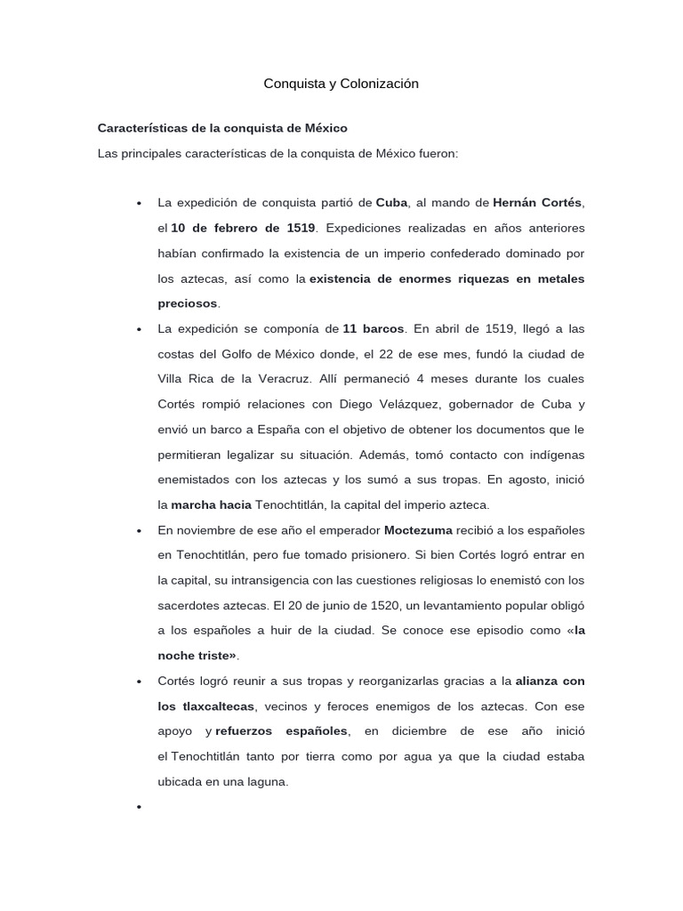 Apunte de Conquista y Colonizacion 2023 | PDF | Hernán Cortés | Francisco Pizarro