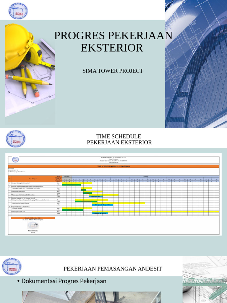 Progres Pekerjaan Eksterior 26 Desember 2024 | PDF