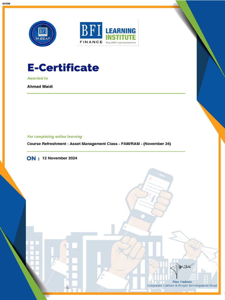 E Certificate 2022 | PDF