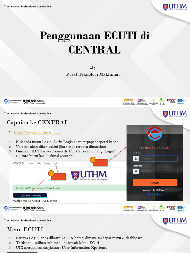 Manual Penggunaan E-Cuti Di Central | PDF