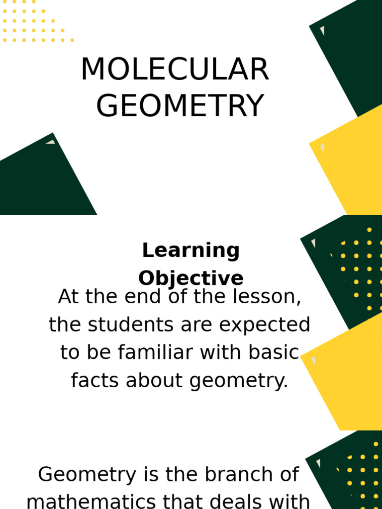 Unit VIII - Lesson 19 - Molecular Geometry | PDF