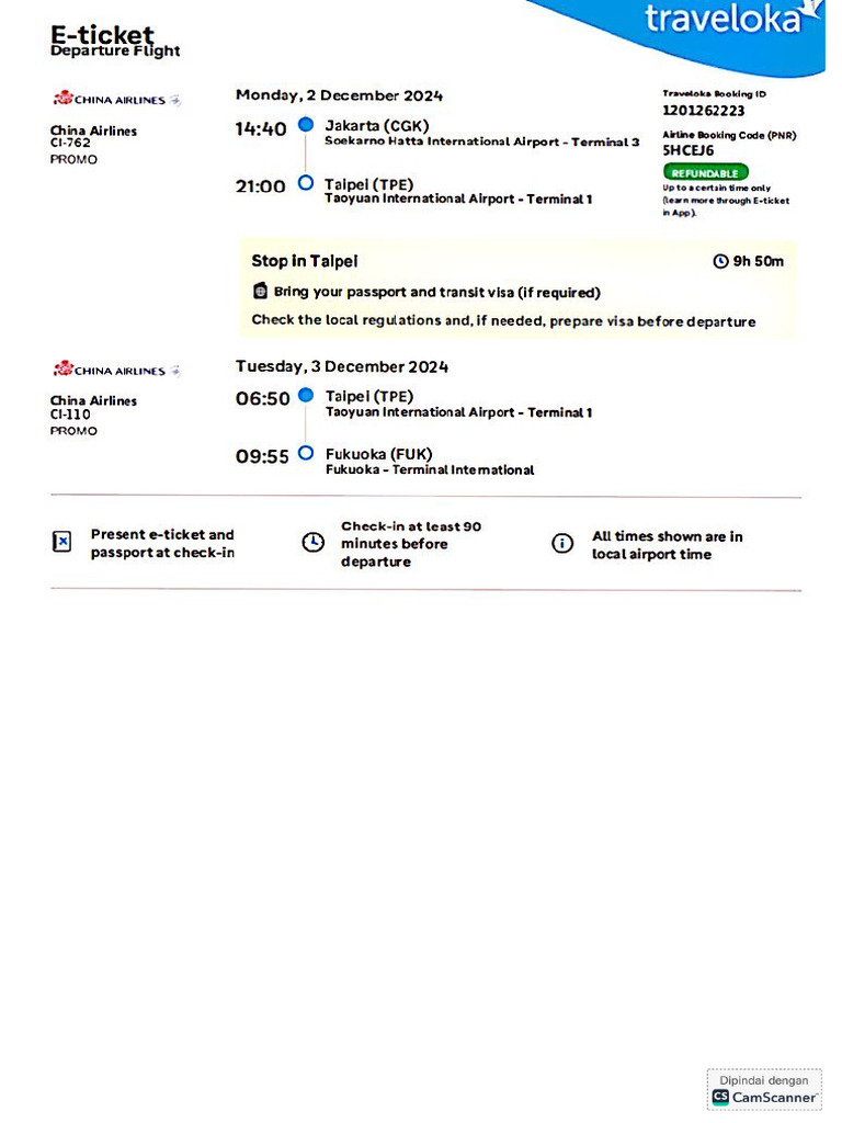 E-Ticket (First) 5hcej6 | PDF