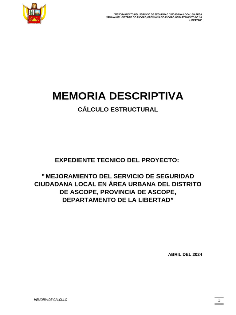 Memoria Descriptiva de Estructura | PDF | Acero | Ingeniería estructural