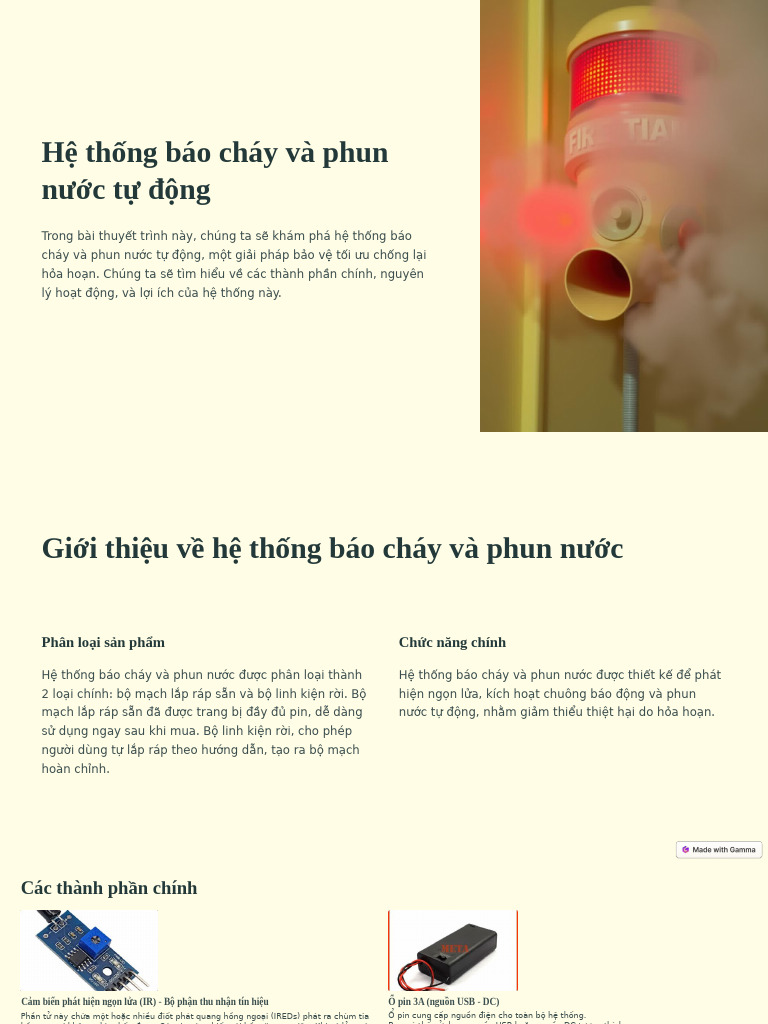 He Thong Bao Chay Va Phun Nuoc Tu Djong | PDF