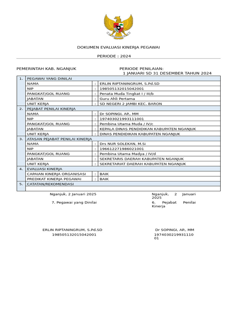 SKP BU ERLIN GARUDA | PDF