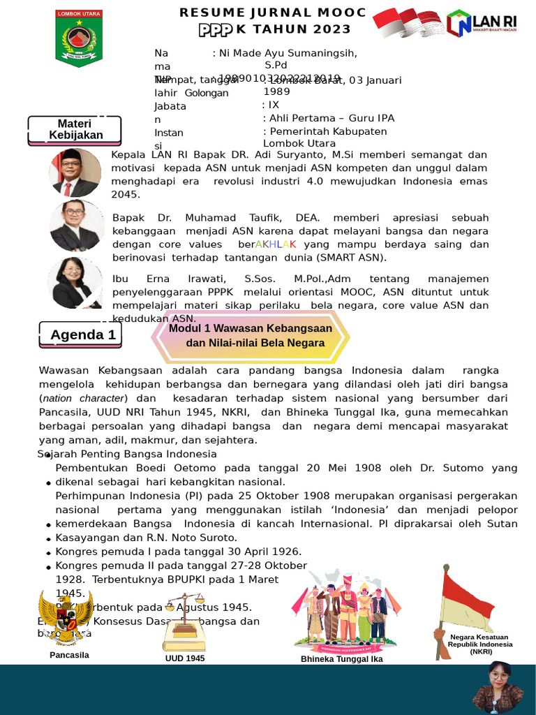 Resume Jurnal PPPK - Ni Made Ayu Sumaningsih, S.PD | PDF