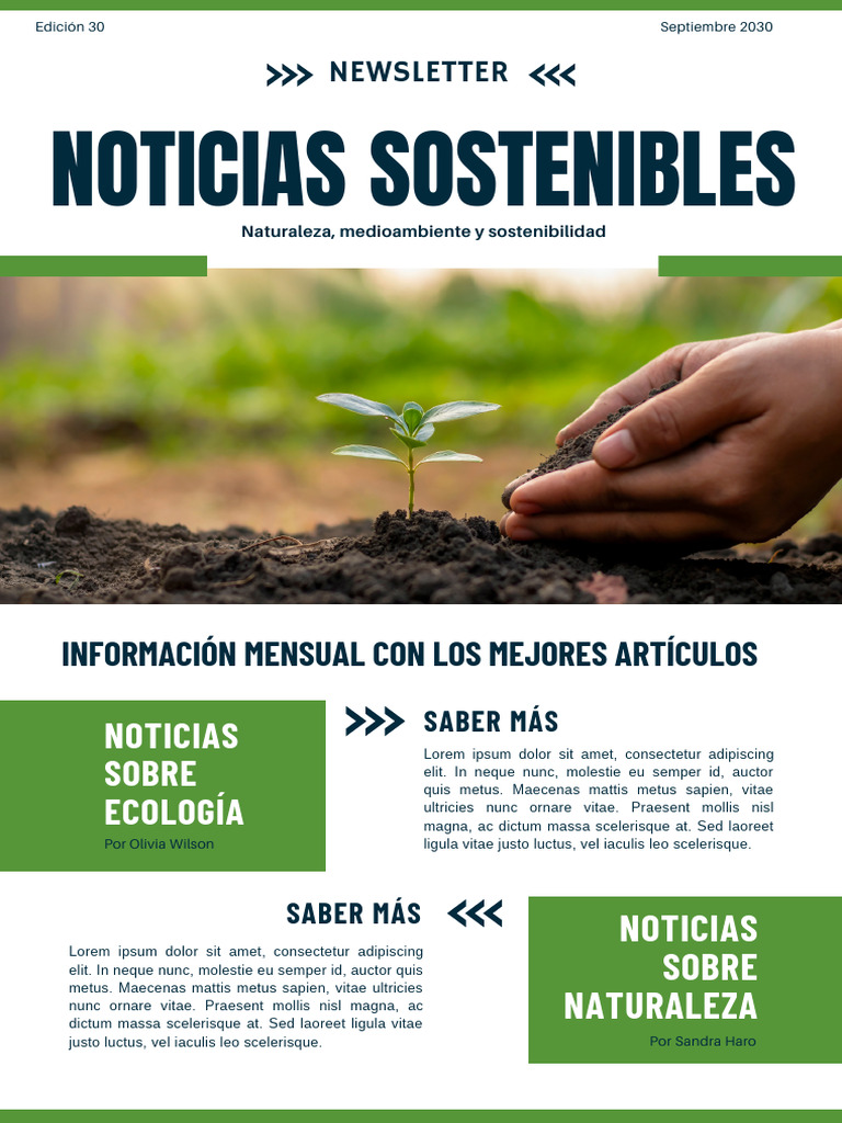 Newsletter Boletín Informativo Naturaleza Ecología y Sostenibilidad ...