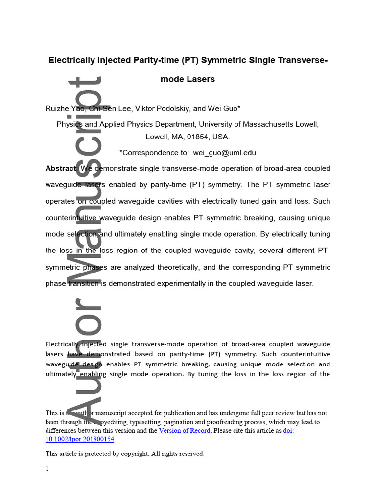 lpor.201800154 (1) | PDF | Laser | Electromagnetism