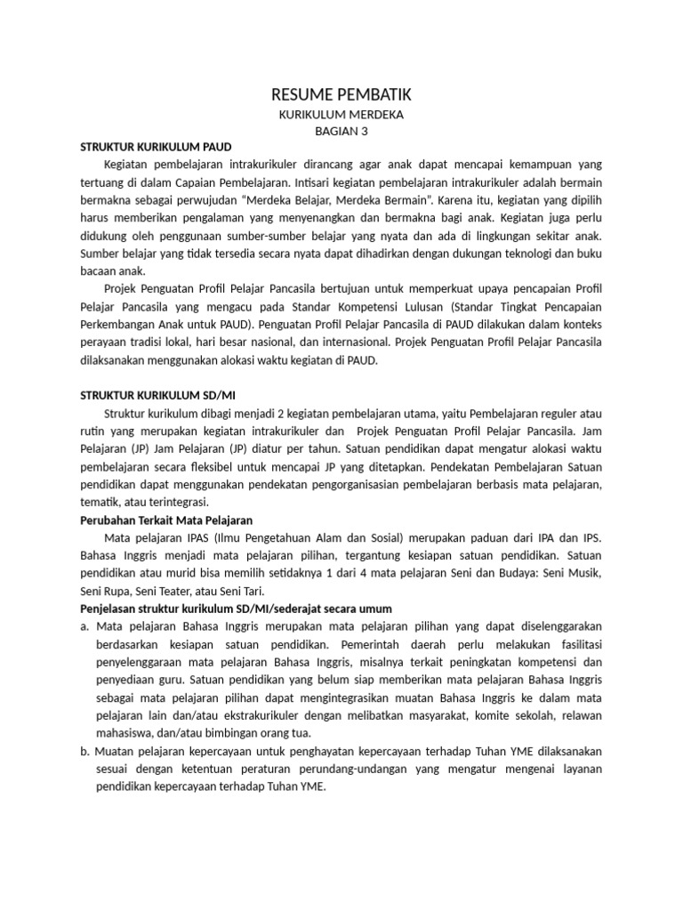 RESUME PEMBATIK | PDF