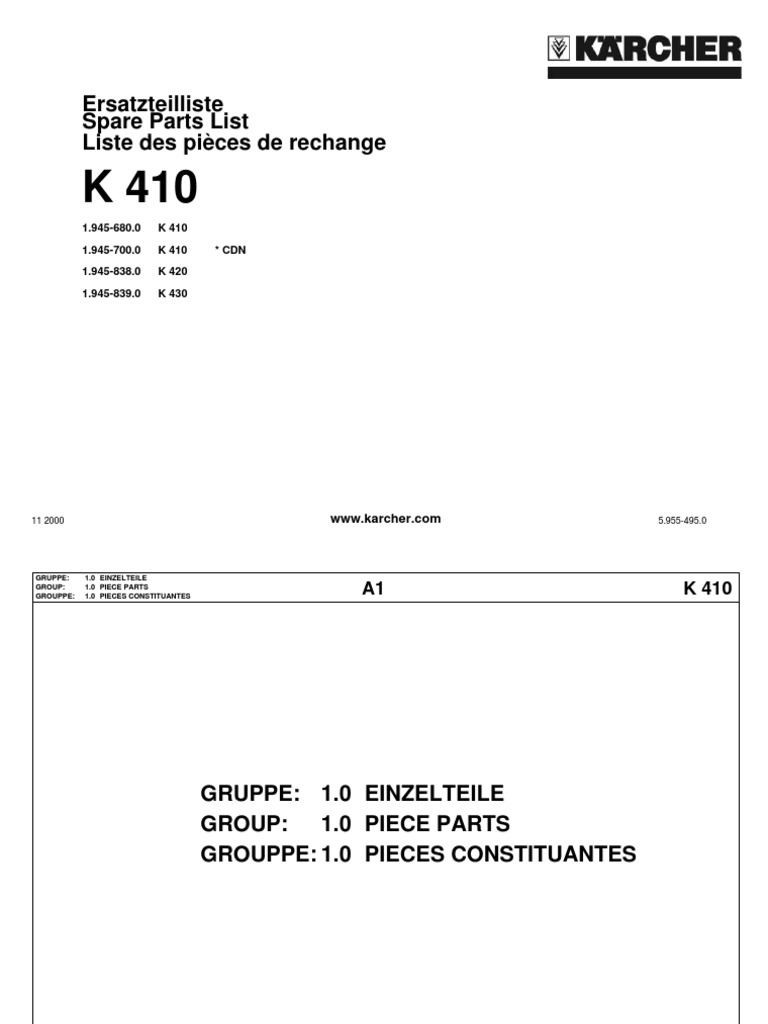 Karcher 410 | PDF