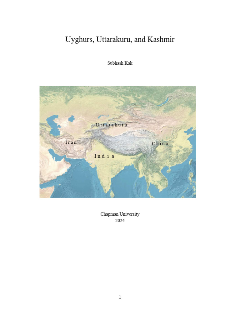Uyghurs and Uttarakuru Connections | PDF | Sanskrit | Linguistics