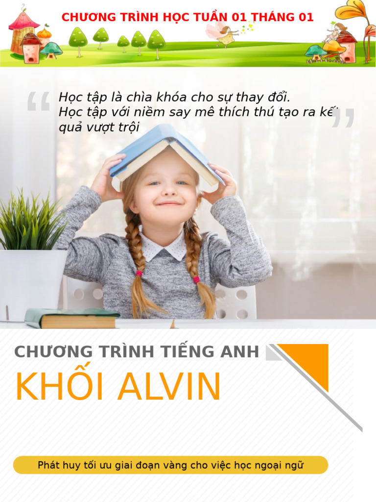 Tuần 01 tháng 01 - Chương trình tiếng Anh - Alvin | PDF