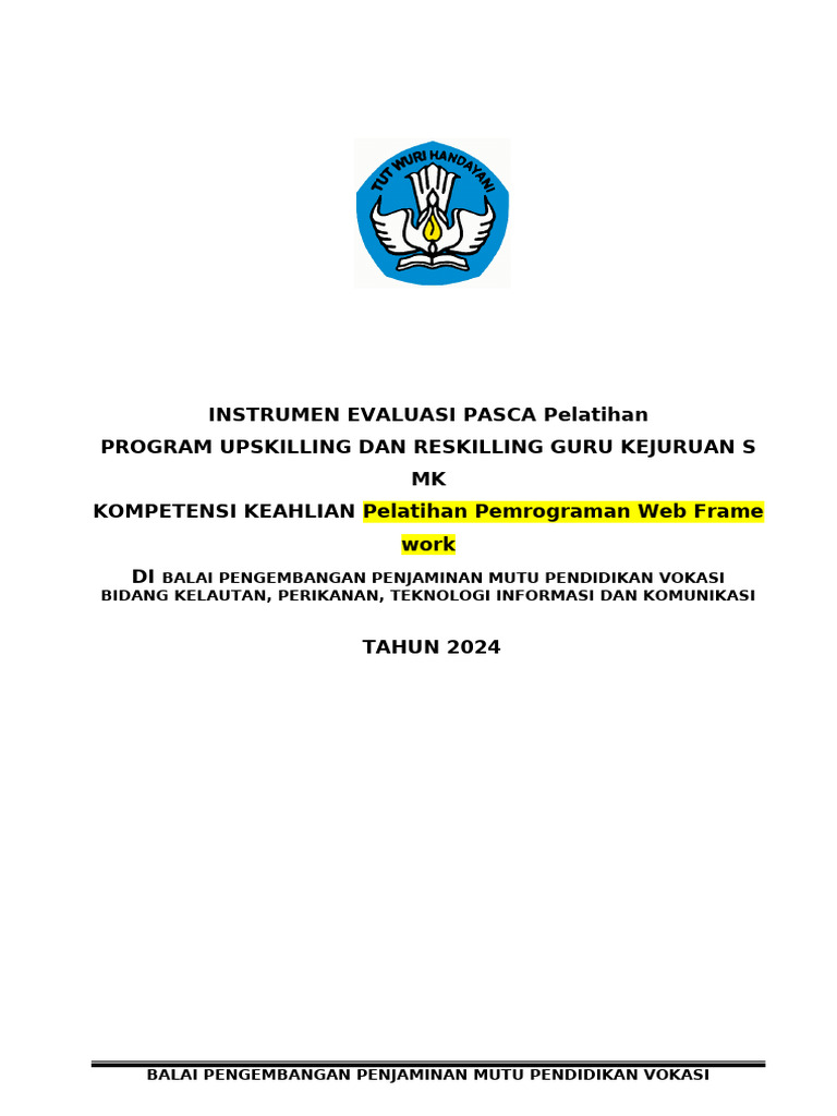 Responden Guru Alumni Pelatihan - Instrumen Evaluasi Pasca Diklat Upskilling Reskilling | PDF