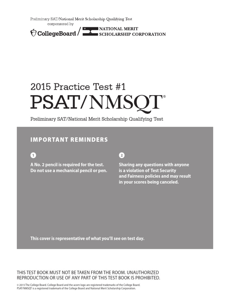 Psat NMSQT Practice Test 1 | PDF | Emma (Novel) | Psat/Nmsqt