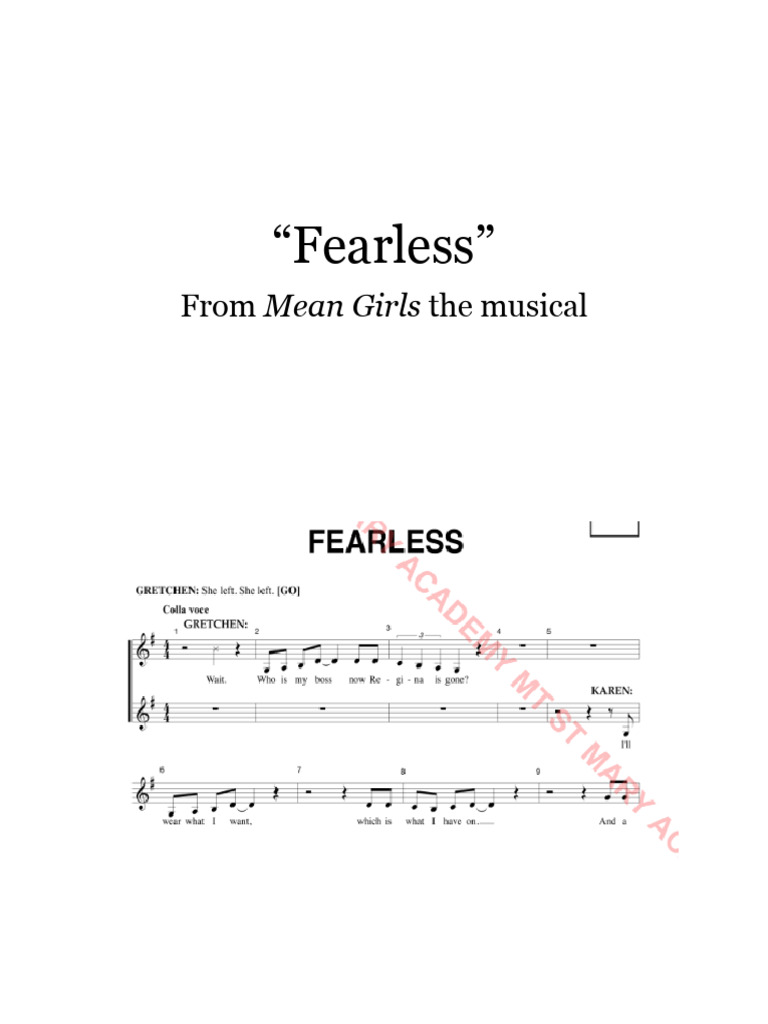 Fearless - Sheet Music | PDF