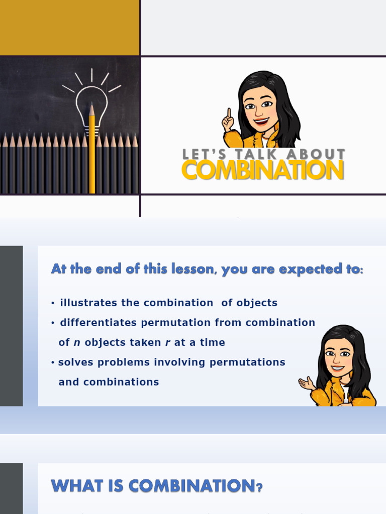 Combinations & Permutations Guide | PDF | Mathematics | Discrete ...