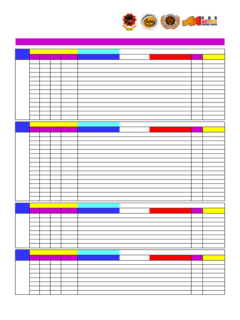Jadwal KBS Masters Games 2024 | PDF