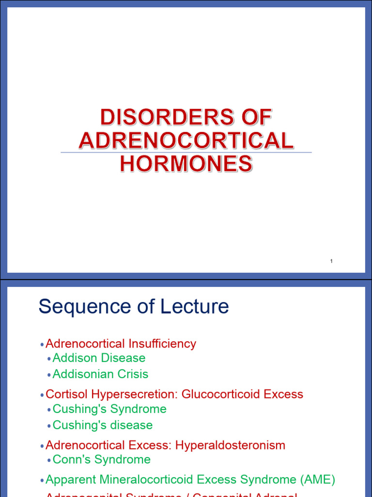 Disorders of Corticosteroids | PDF | Adrenal Gland | Adrenocorticotropic Hormone