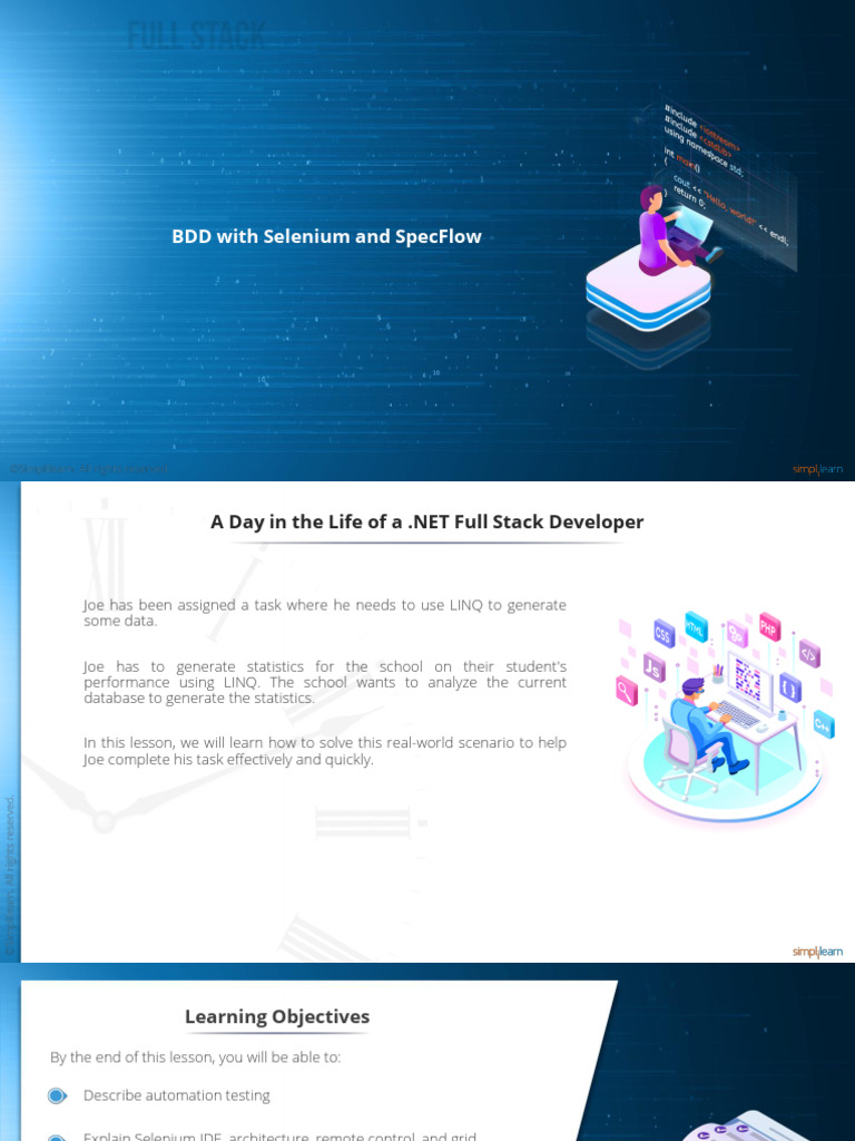 Ebook .NET 4 L1 BDD With Selenium and SpecFlow | PDF | Selenium (Software) | Computer Programming