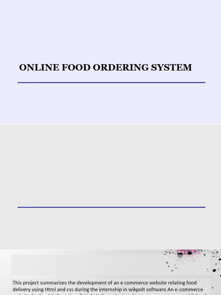 E Commerce Website Pdf E Commerce Menu Computing