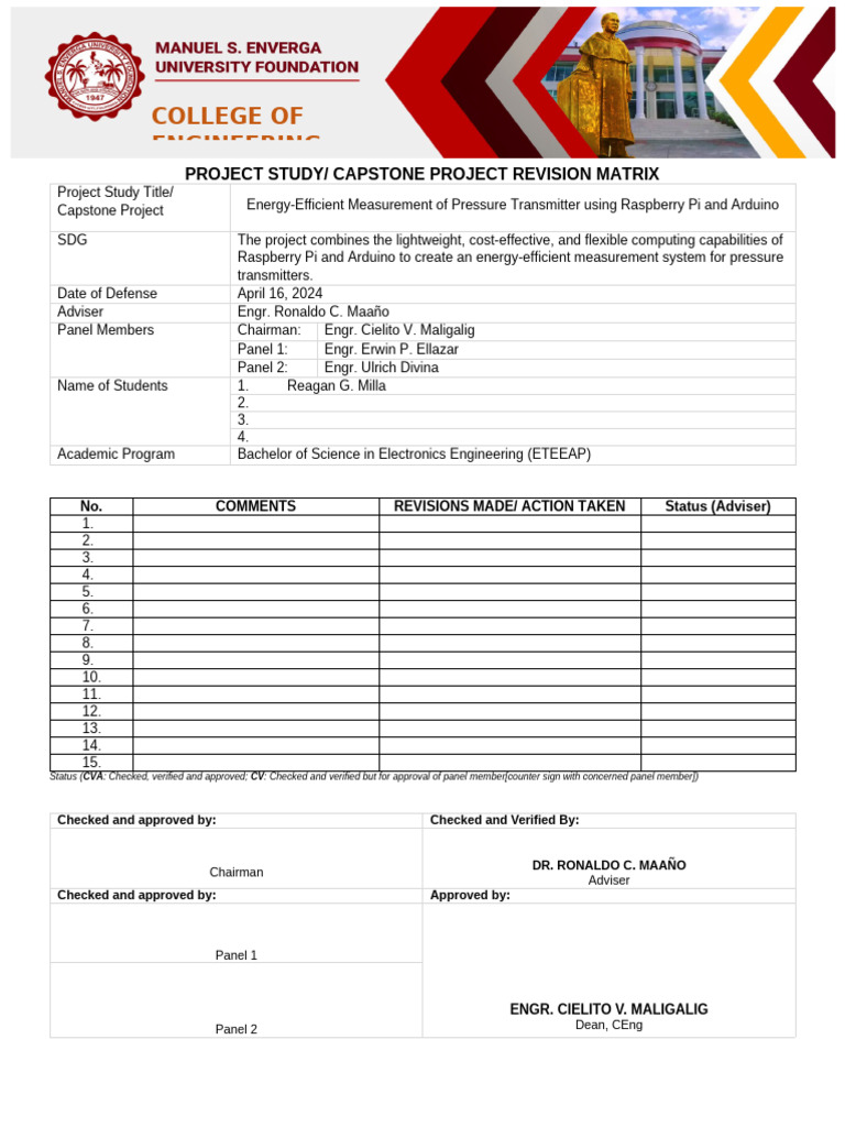 CENG ECE 2nd Revision Matrix Final | PDF | Engineering