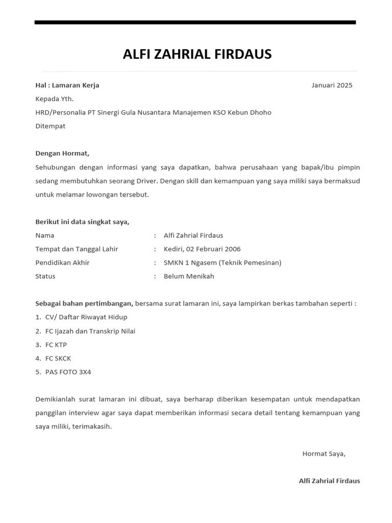 Alfi Zahrial Firdaus (SL ATS) 02 | PDF