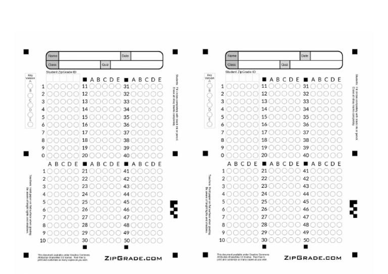 Answersheet Exam | PDF