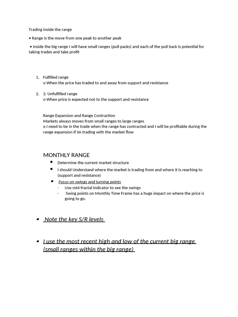 Trading Strategies for Range Markets | PDF | Business | Microeconomics