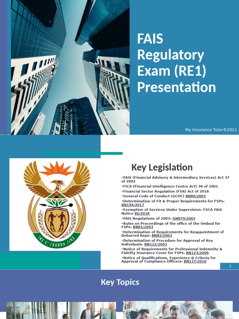 FAIS Regulatory Exam Presentation | PDF | Regulatory Compliance | Insurance