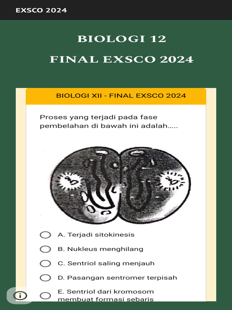 Exsco 2024 - Final 12 Biologi Web Alternatif | PDF
