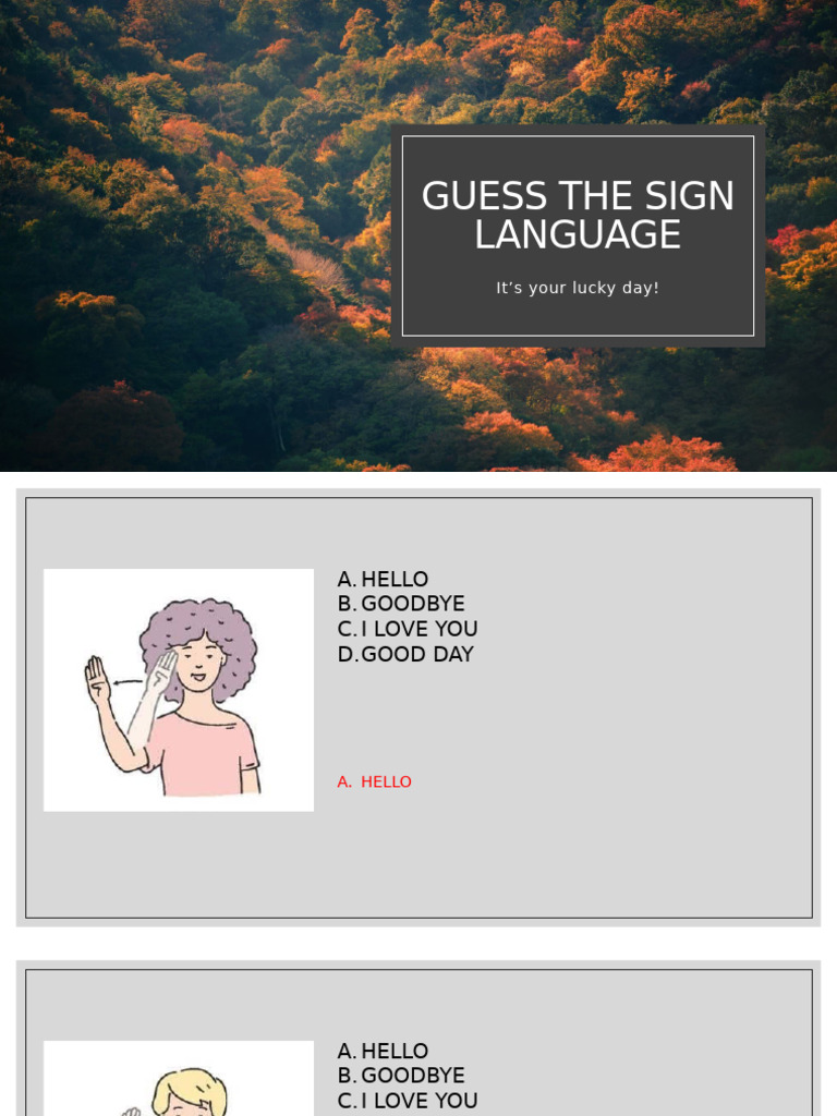 Guess the Sign Language-motivation morse code | PDF