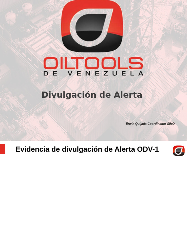 Divulgación de Alerta ODV-1 | PDF