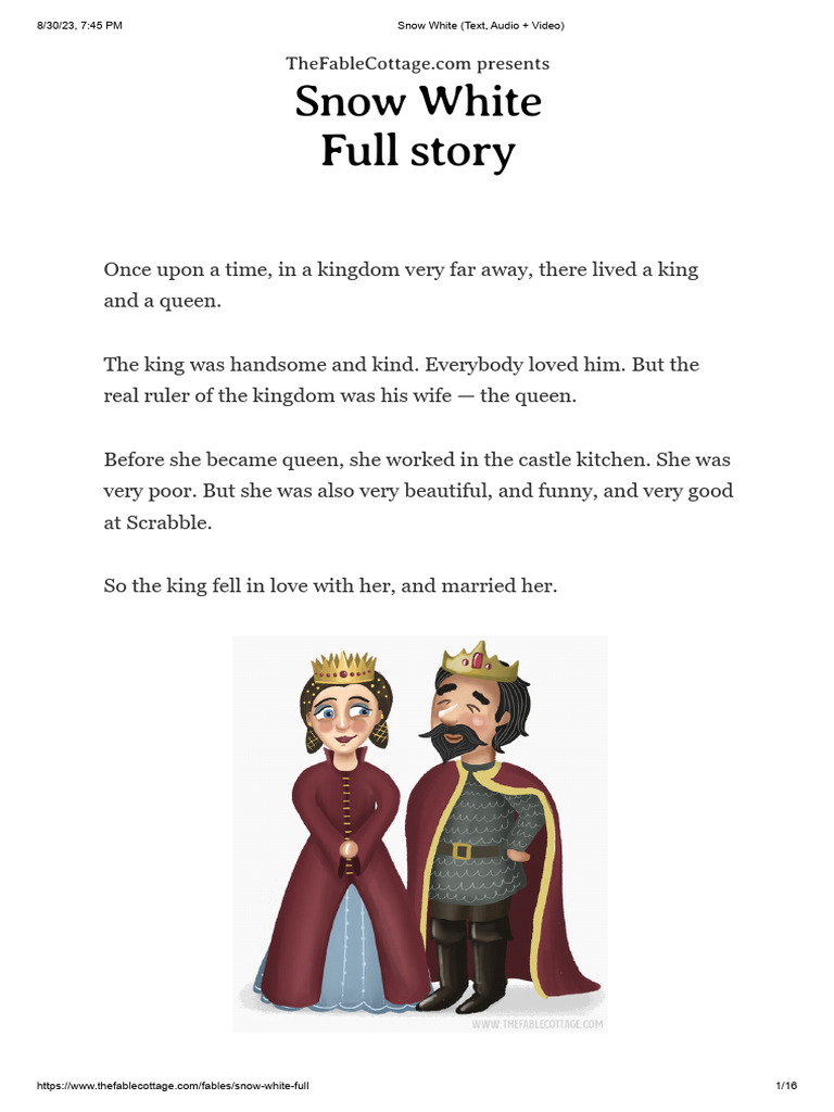 Snow White: A Modern Retelling | PDF | Snow White