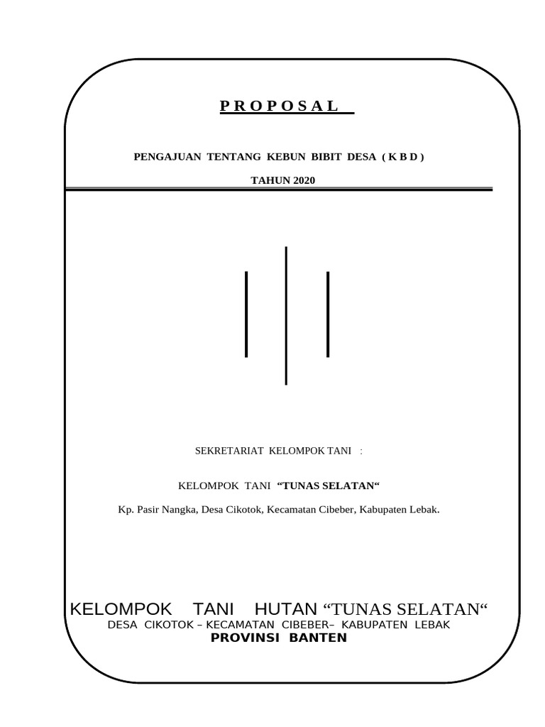 Proposal KBD Tunas Selatan 2020 | PDF