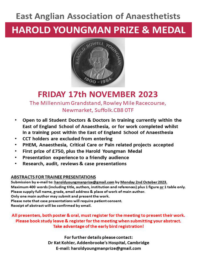 Harold Youngman Trainee Prize - EAAA Core Topics | PDF