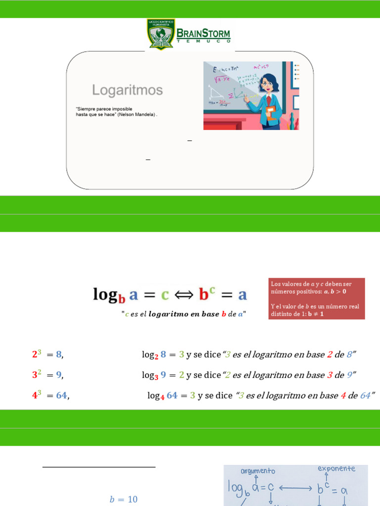 2do Medio A y B Matemática PPT N°4 01 de Julio. | PDF | Logaritmo | Exponenciación