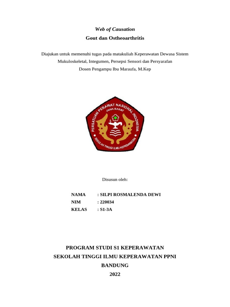 Tugas 7 - Pathway Gout Dan Ostheoarthritis | PDF