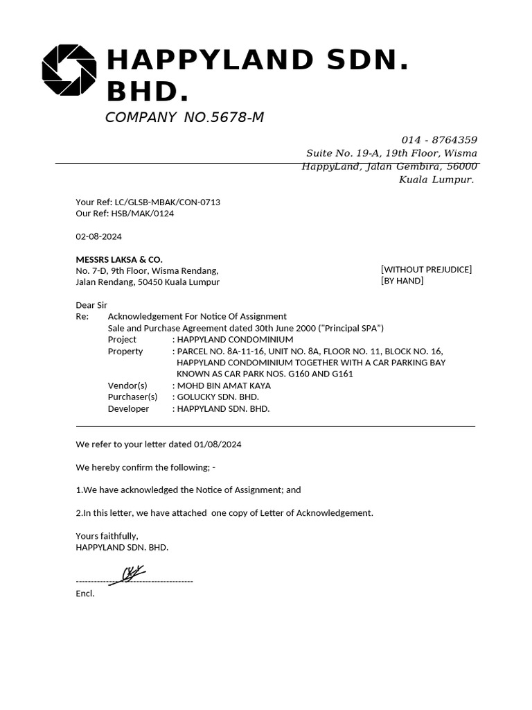 Notice of Assignment | PDF