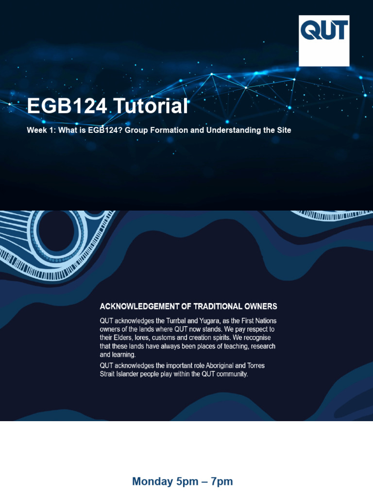 EGB124 - Tutorial Week - 1 - 2024 | PDF