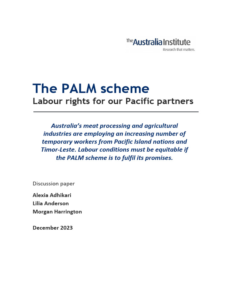 The PALM Scheme Labour Rights | PDF | Employment | Migrant Worker