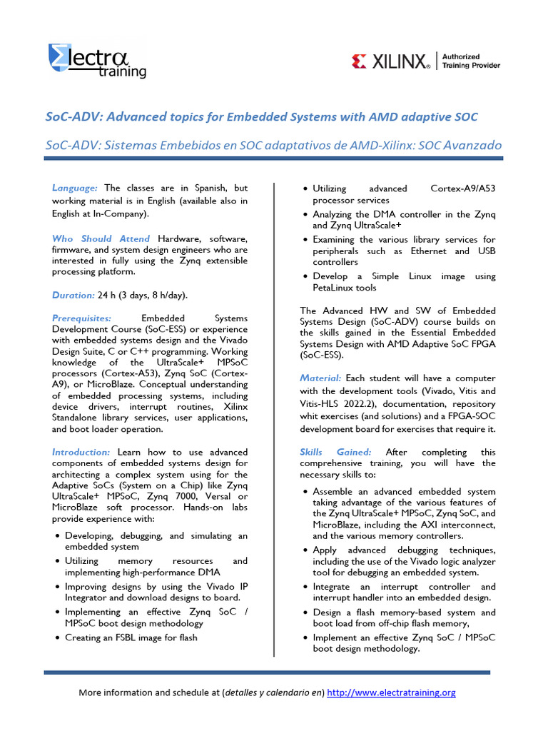 SoC ADV Embedded Advanced 2023 | PDF | System On A Chip | Embedded System