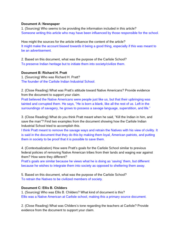 Carlisle Indian Industrial School | PDF