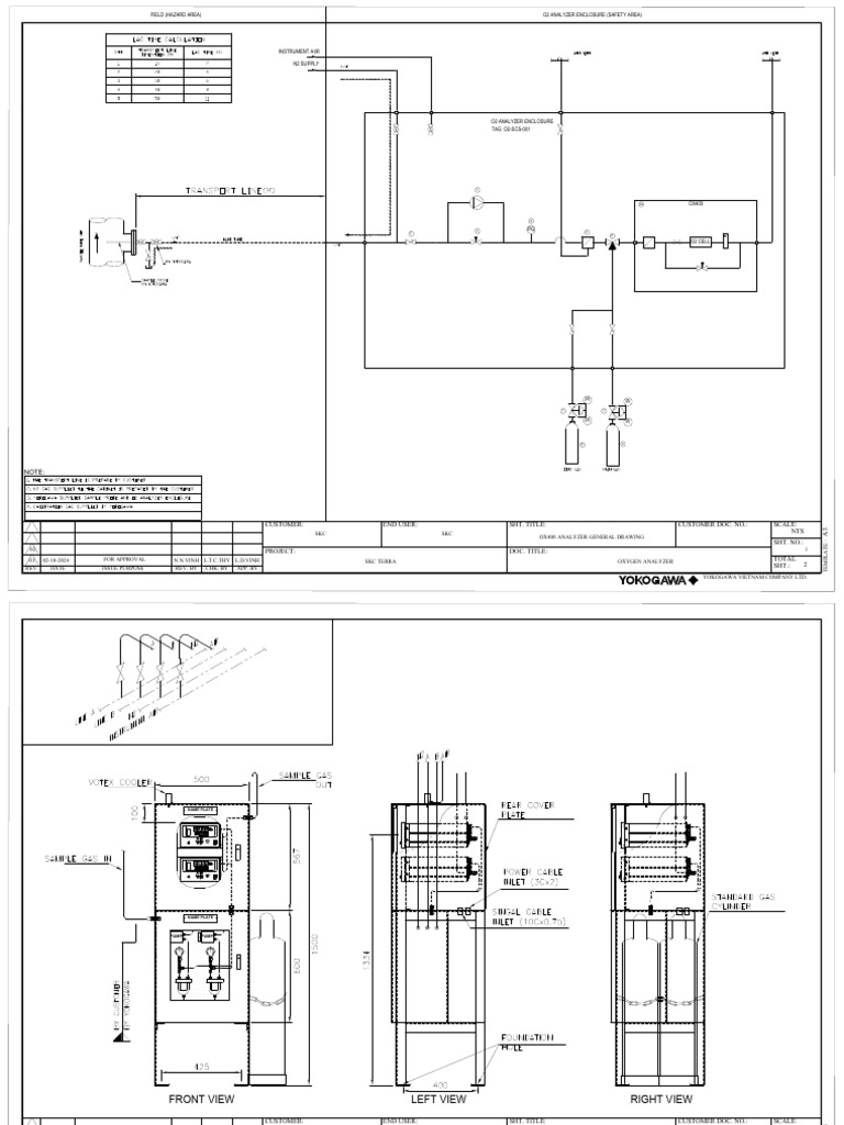 OX400 Oxygen Analyzer General Drawing | PDF
