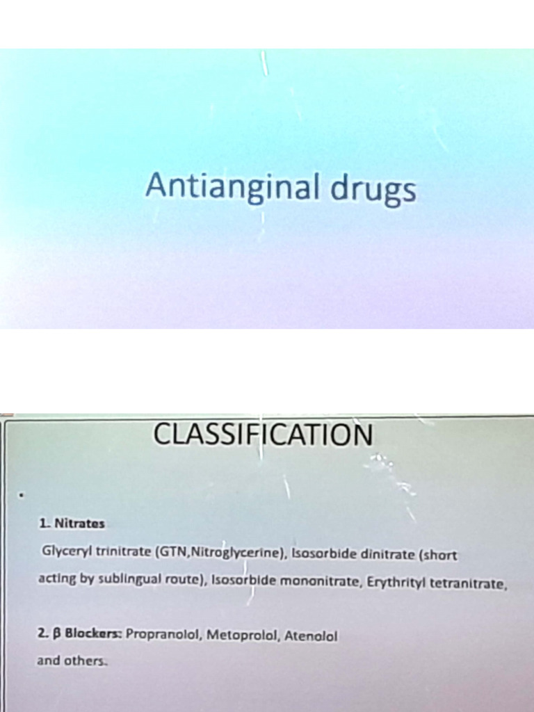 Anti Anginal Drug | PDF
