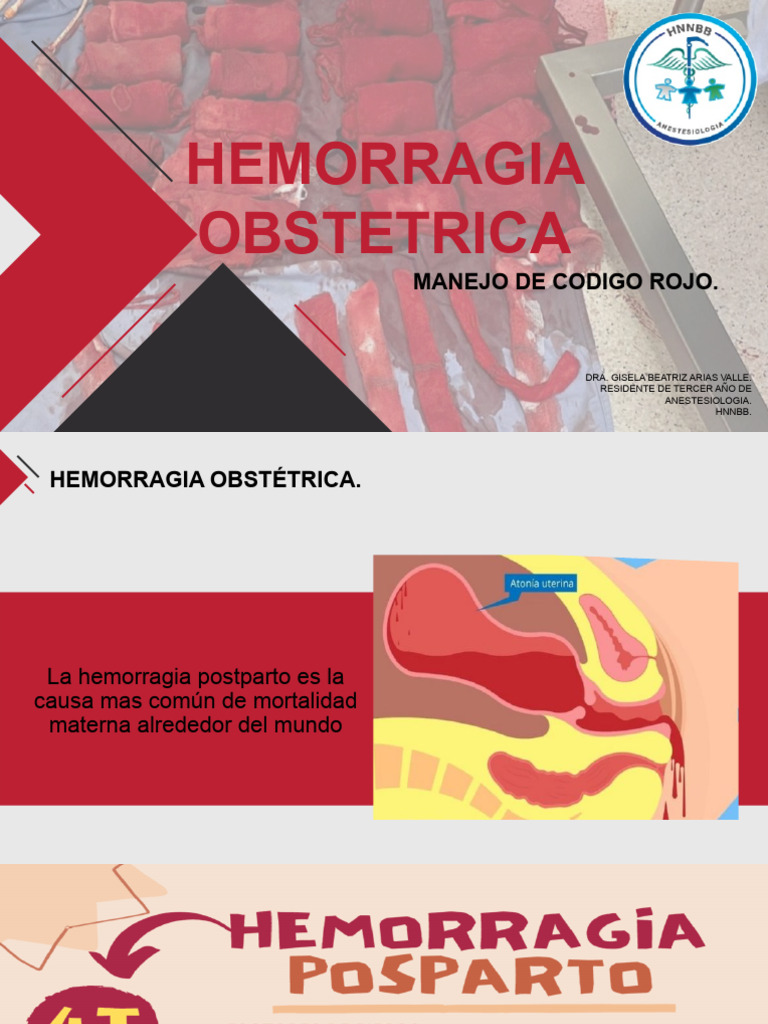 Hemorragia Obstetrica y Codigo Rojo | PDF | Sangre | Parto