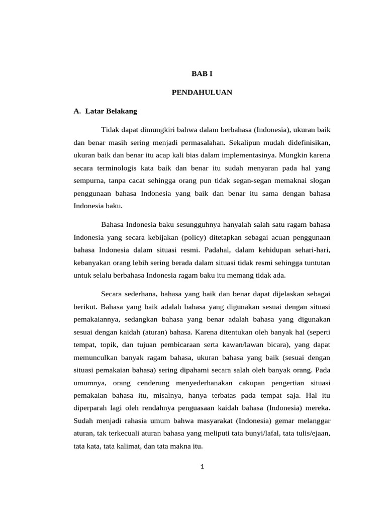 Panduan Bahasa Indonesia Baik dan Benar | PDF